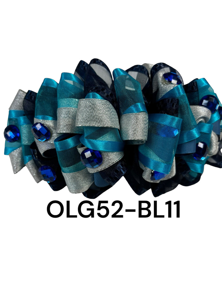 Mariachi Hair Bow Moño Ribbon OLG52-BL11 All blue – Us Music Store
